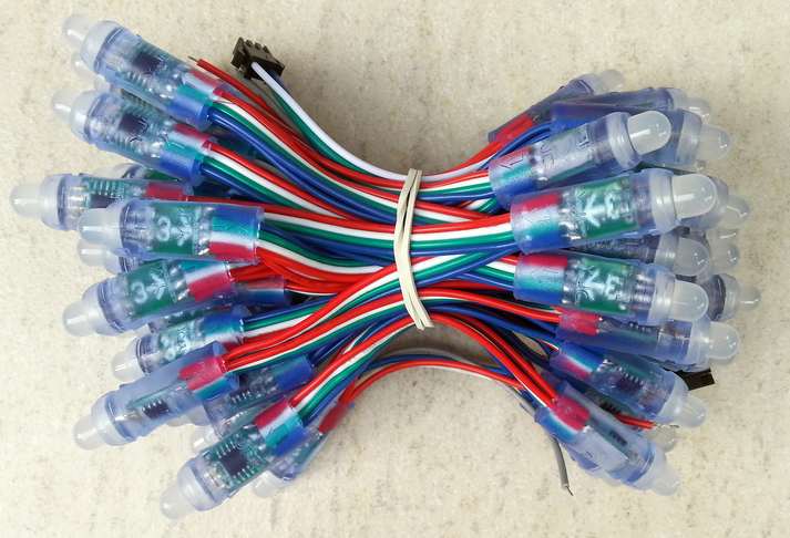 50 Nodes 5V Waterproof LED LPD6803 Pixel RGB Module String